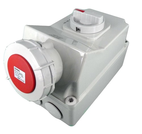 CEE FORM QX5113 5 Pin 63 Amp Surface Mount Fixed Interlock Switched ...