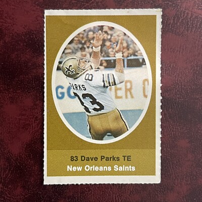1972 Sunoco NFL Action Set DAVE PARKS Stamp NEW ORLEANS SAINTS | eBay