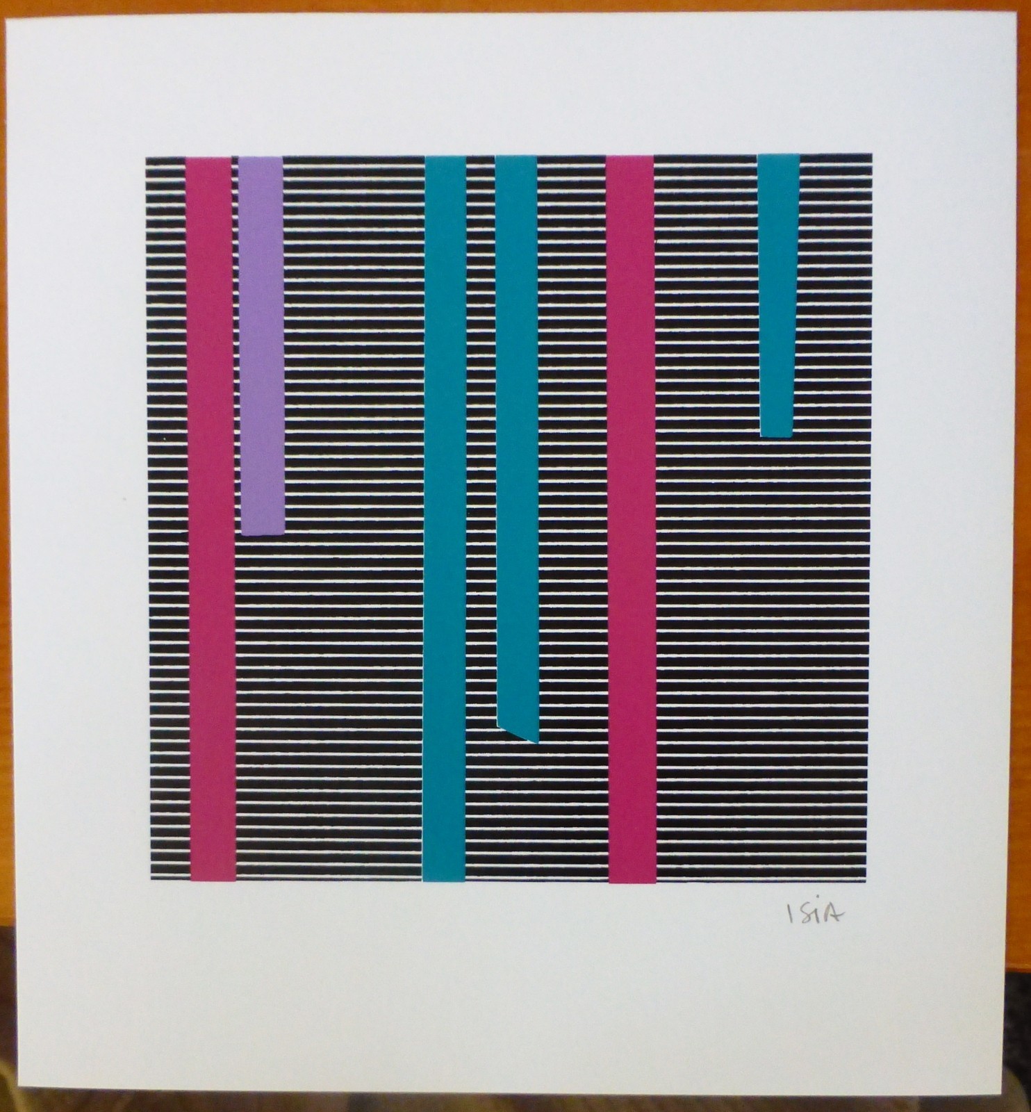 ISIA LEVIANT HAND SIGNED 1985 SERIGRAPH KENETIC OP ART Russian/French ...