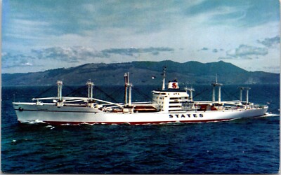 Postcard States Steamship, Mariner Class, Passenger ship, Pacific ...
