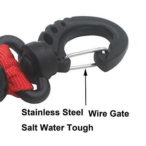 Adjustable Kayak Safety Rod Leash Fishing Rod Paddle Leash (Red 2 pcs 3 ...