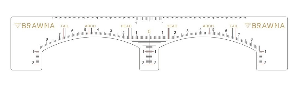 29pcs Microblading Kit: 3 Practice Skins, 25 Eyebrow Rulers Stickers ...