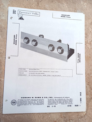BOULEVARD PRINCE tube amp - SCHEMATIC & PARTS - SAMS PHOTOFACT 495-5 | eBay
