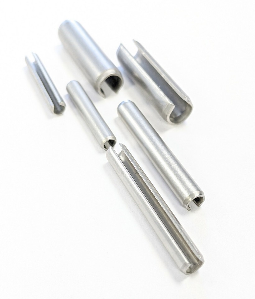Slotted Spring Tension Pins Sellock Roll Pins A2 Stainless Steel 1mm ...