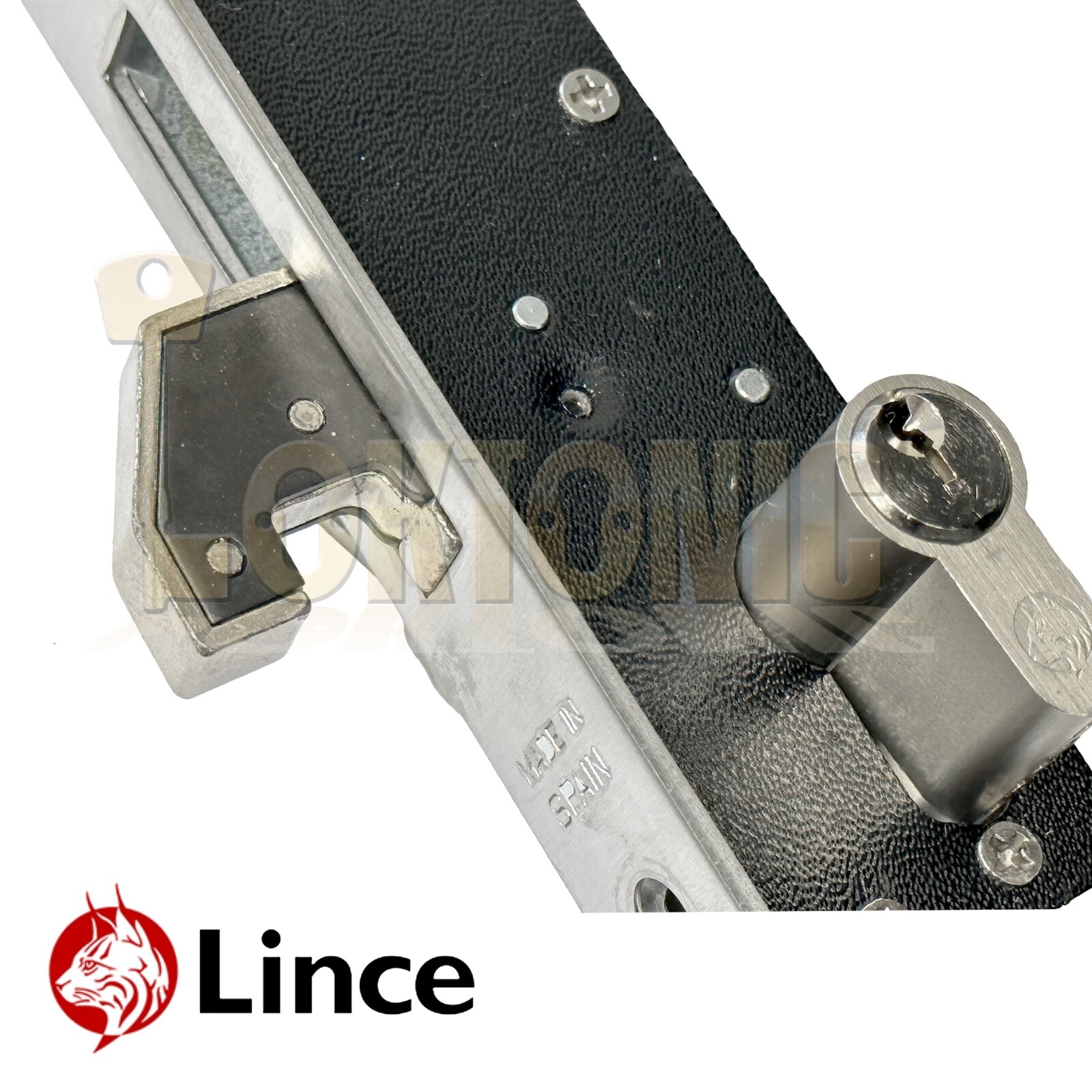 Lince 5572 Narrow Stile Heavy Duty Mortice Euro Hook lock Van Shed Gate ...
