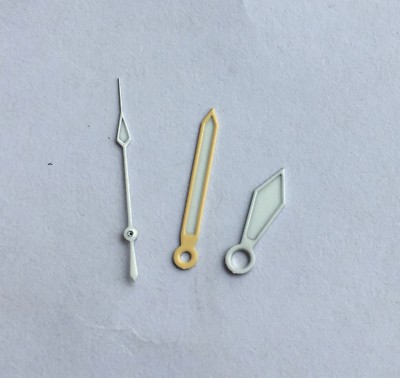 All White SM Sword Watch Hands w/ yellow min Seamaster Milsub Seiko ...