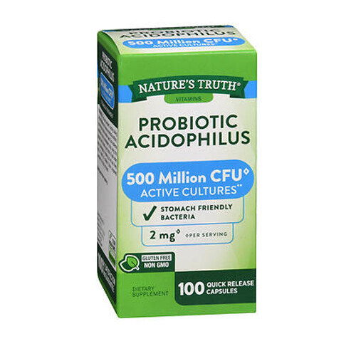 Nature's Truth Probiotic Acidophilus Quick Release Capsules 3 mg 100 ...