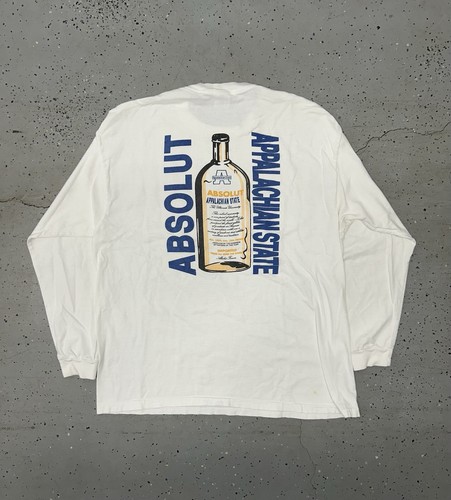 VTG 90s Absolut Appalachian State University Long Sleeve T-shirt - Size ...
