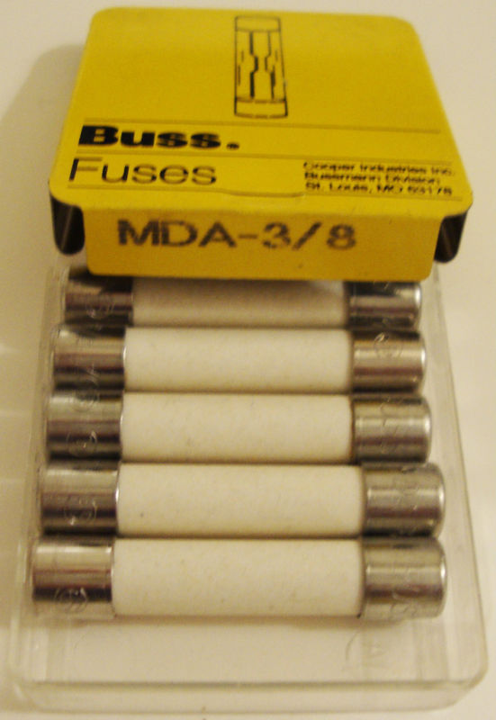 LOT OF 5 MDA-3/8 MDA3/8 BUSS BUSSMANN 250V FUSES | eBay