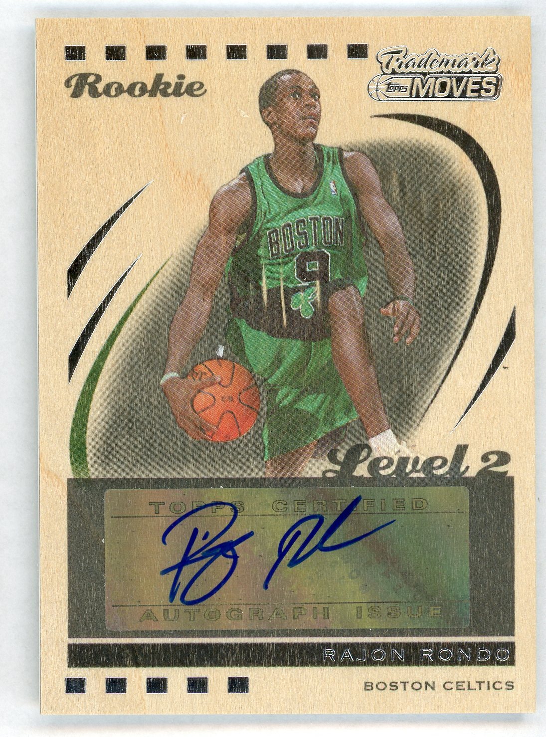 2006-07 Topps Trademark Moves - Wood #141 Rajon Rondo /19 (AU, RC) for ...