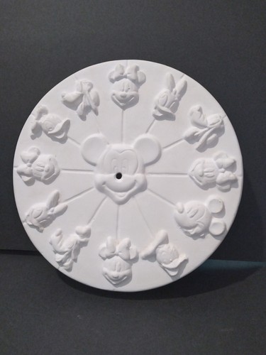Ceramic Disney Mickey Mouse Clock Ready to Paint Minnie Goofy Pluto ...