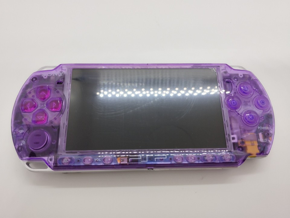 Sony PSP-3000 Playstation Portable Handheld Console Clear Purple Shell ...