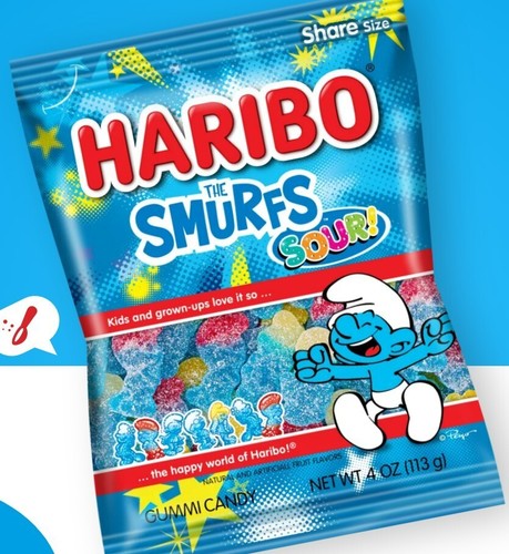 The SMURFS SOUR Candy by Haribo 4oz Bag Limited Quantity | eBay
