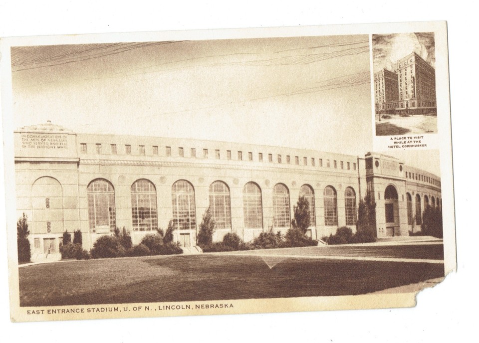 Postcard Vin(2)NE, Lincoln Univ Nebraska Library Hall & E Entrance ...