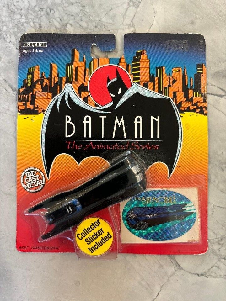 BATMAN The Animated Series - 1992 - Batmobile & Joker - ERTL - Matchbox ...