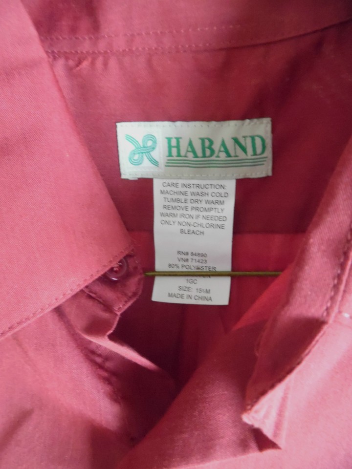 Men's Haband Orange Rust Dress Shirt, Long Sleeve, Sz 15 1/2 | eBay UK