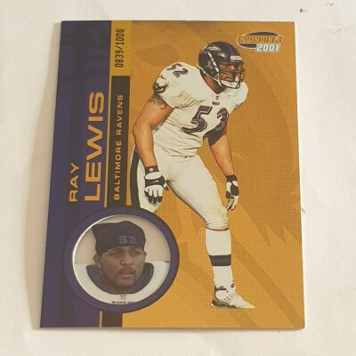 2001 Pacific Invincible Ray Lewis Card #ed/1000 - Baltimore Ravens ...