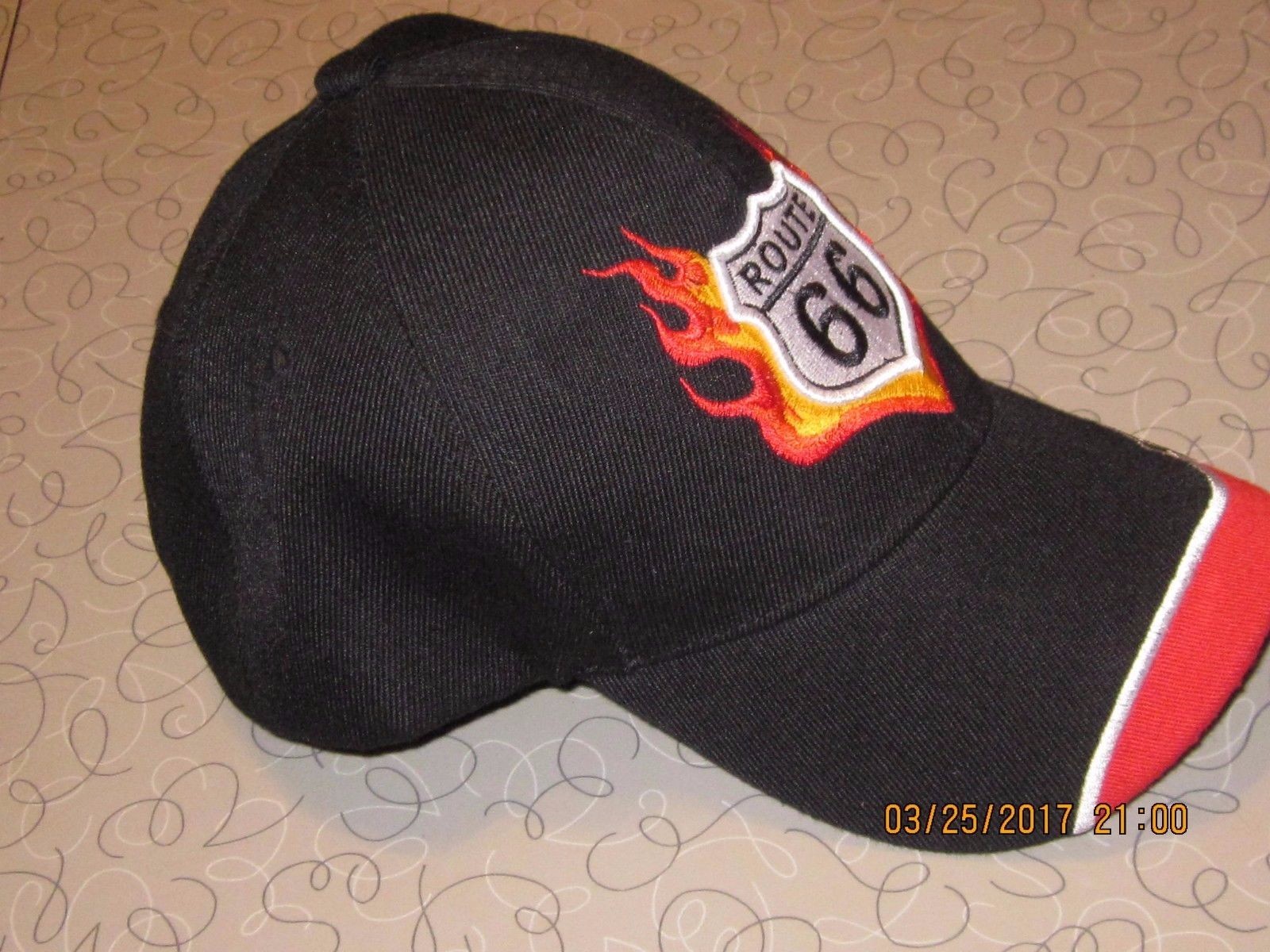 ROUTE 66 HAT *EMBROIDERED RACE THEMED HAT* ADJUSTABLE AND BRIGHT | eBay