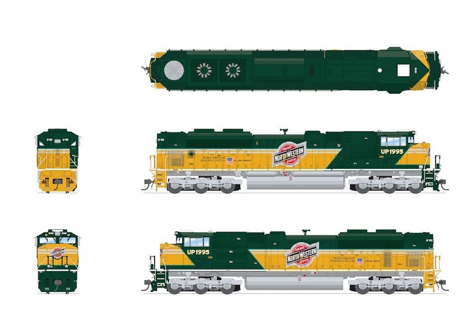 Broadway Limited 8687 EMD SD70ACe, UP 1995, CNW Heritage Paint ...