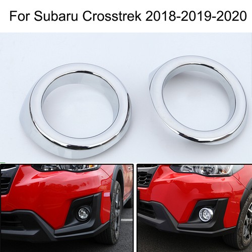 Chrome Car Front Fog Light Lamp Frame Cover Trim For Subaru Crosstrek ...