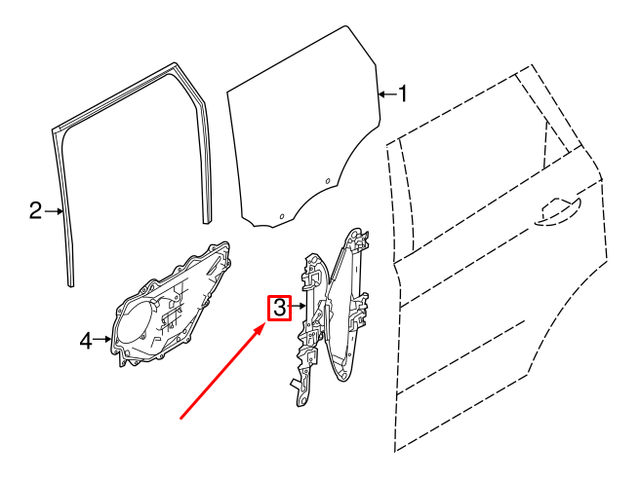 2018 Land Rover Discovery 5 Door Estate LR083206 Window Reg Motor OS ...