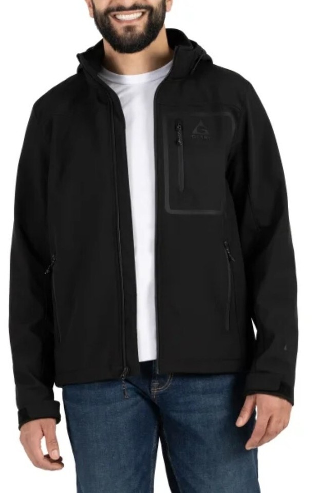 Gerry Men’s Softshell Jacket Wind & Water Resistant, Zip-off detachable ...
