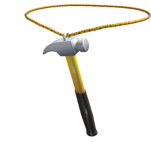 ROBL0X Backpack Clip Builderman Hammer Necklace Virtual Toy Code Sent ...