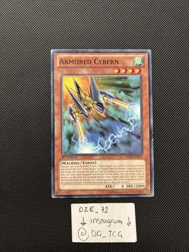 Yugioh - Armored Cybern - SDCR-EN011 - 1st Edition - Common - LP | eBay