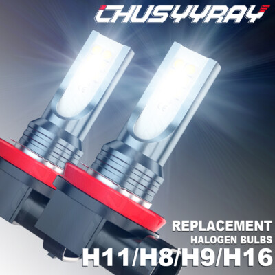 2X LED Fog Light Bulbs H8 H11 Fog Light Bulb White 6000K High Power DRL ...