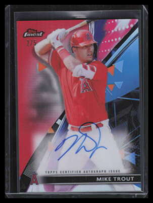 2021 Finest Autographs Red Refractor FAMT Mike Trout Auto 2/5 | eBay