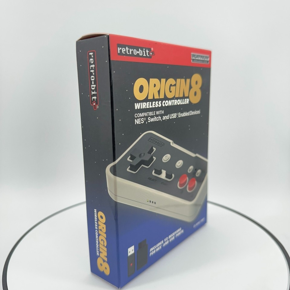 Retro-Bit Origin8 2.4 GHz Wireless Controller for Nintendo NES/Switch ...