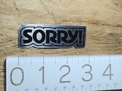 SORRY! STICKER Sorry sticker Metallic Sticker Sorry Decal Metallic ...