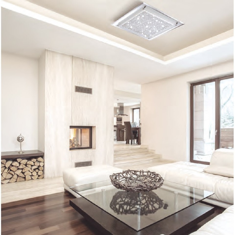 Large Modern Design Chrome LED Ceiling Light MN-641 | eBay