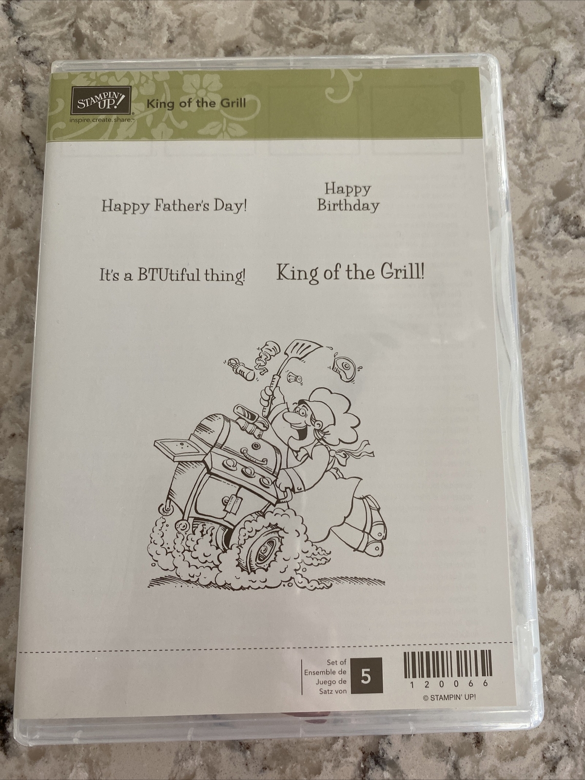 Stampin Up KING OF THE GRILL Stamp Set Father’s Day Dad Father BBQ Guys ...