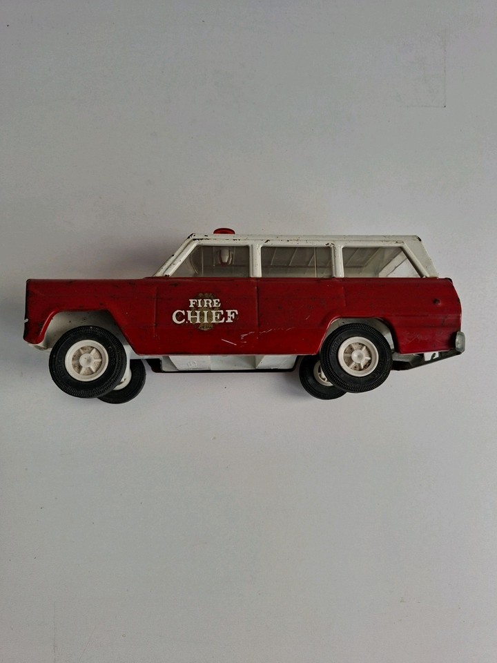 Vintage Tonka Jeep Wagoneer Truck Fire Chief Truck Rare Colour | eBay UK