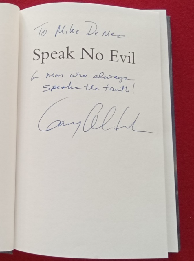Speak No Evil by Gary W. Aldrich and Mark Davis 1998 HCDJ SIGNED LIKE ...