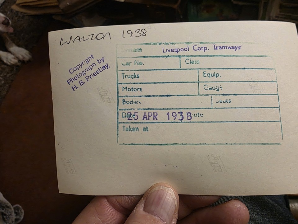 LIVERPOOL CORPORATION TRAMS. COPYRIGHT PHOTO. AIGBORTH VALE TRAM WALTON ...