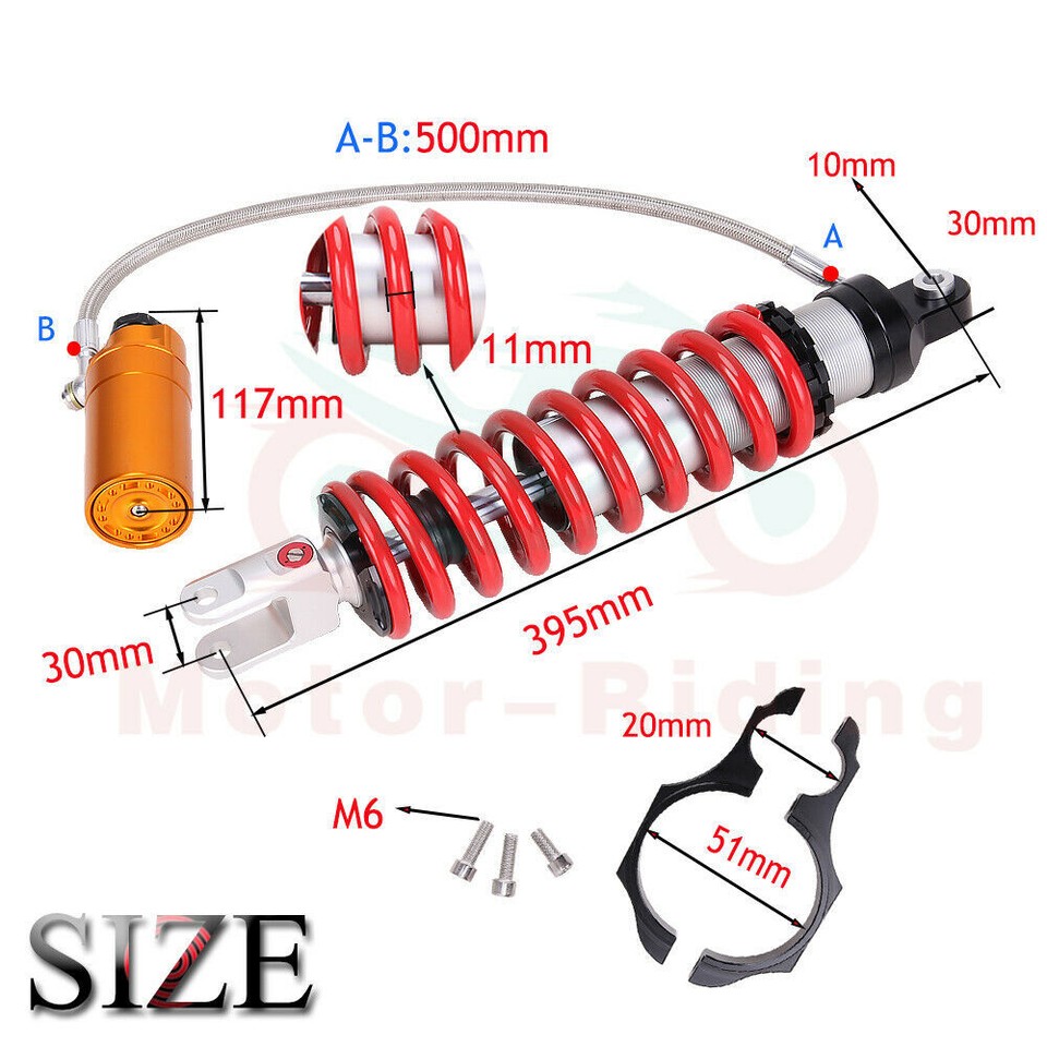 RED STAGE 5 FRONT & REAR AIR SHOCK ABSORBERS SET FOR YAMAHA YFZ450 ...