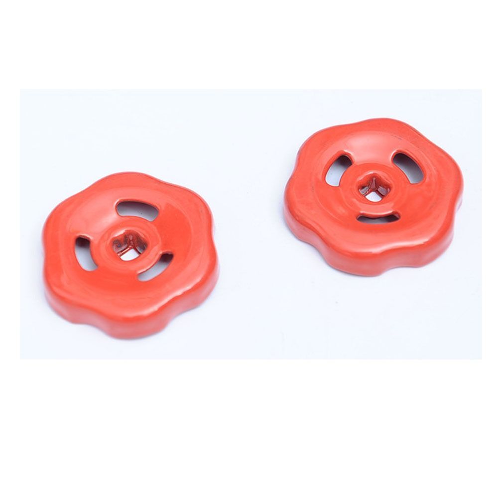 4PCS Red Round Wheel Handle Cast Iron Water Spigot Handle Hose Handle ...