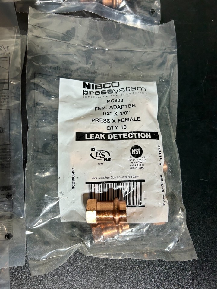 Lot of 80 - 1/2" NIBCO VIEGA PROPRESS PRO PRESS COPPER FITTINGS **MADE ...