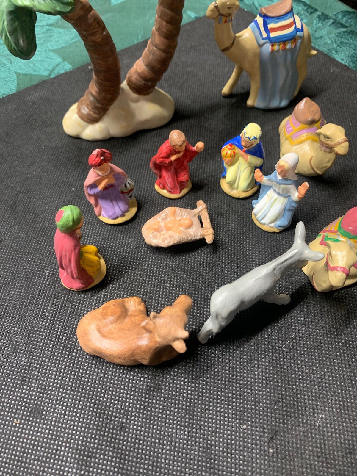 Vintage Set of 12 Paper Mache Nativity Scene Hand Painted Figures | eBay
