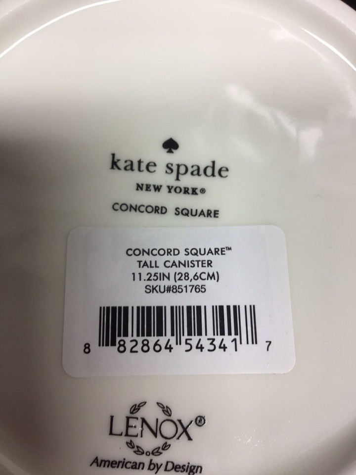 Kate Spade for Lenox Concord Square Canister Tall NEW | eBay
