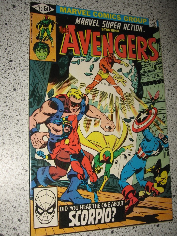 Marvel Super Action Avengers #33-37 Comic Book Collection Lot Black Panther 1981 | eBay