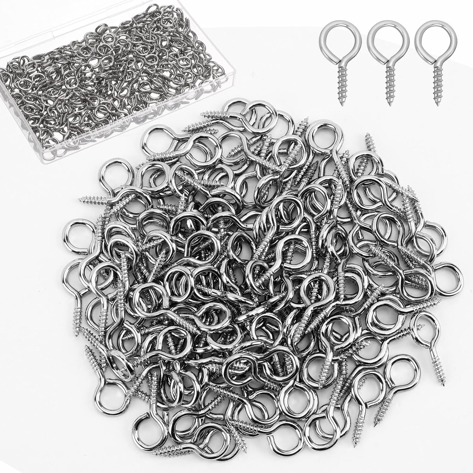 Eye Screws, 150PCS 1 Inch Screw Eyes Hooks Heavy Duty Screw Eyes Bolts ...