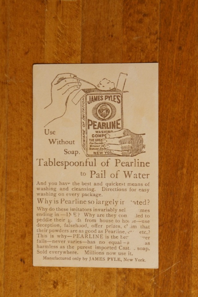 Antique Victorian Trade Card Advertising James Pyles Pearline | eBay