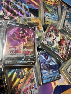 Pokemon Card Lot 100 Official TCG Cards Ultra Rare Included EX GX V ...