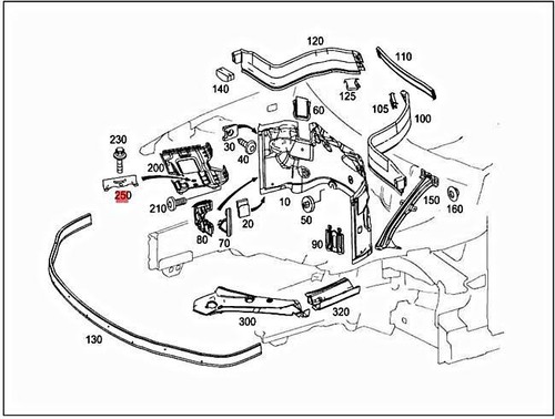 Genuine MERCEDES BBDC A207 C204 C207 S204 W204 X204 Rail 2046280141 | eBay