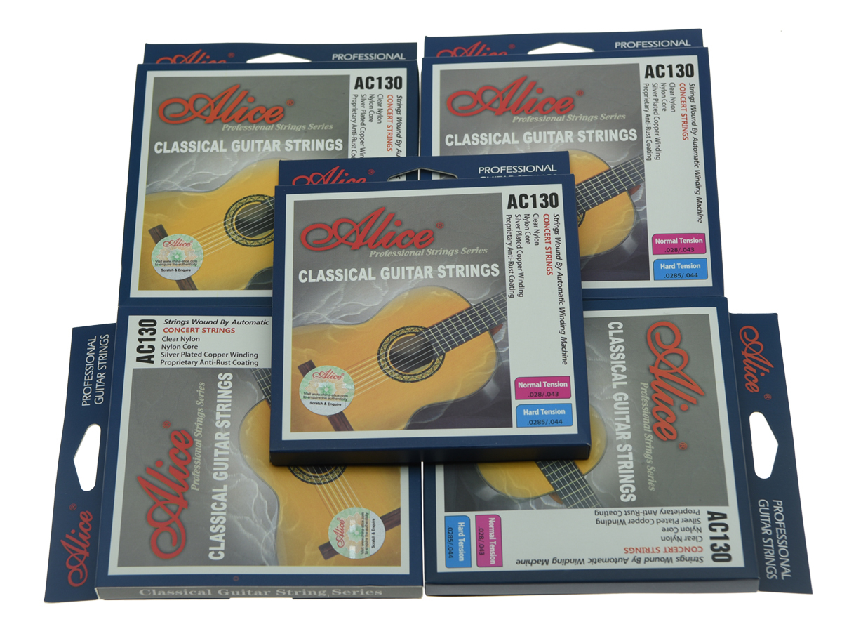 5 Sets Clear Nylon Classical Guitar String High Tension Strings Silver ...