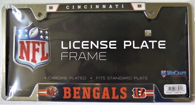 CINCINNATI BENGALS METAL LICENSE PLATE FRAME FROM WINCRAFT | eBay