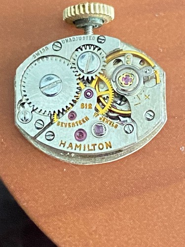 VINTAGE LADIES HAMILTON WRIST WATCH MOVEMENT, CAL. 612, KEEPING TIME ...